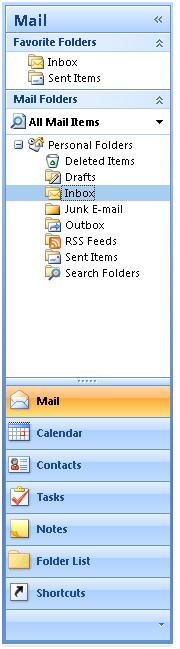 Exploring Navigation Pane In Microsoft Outlook 2007 DotNetCurry