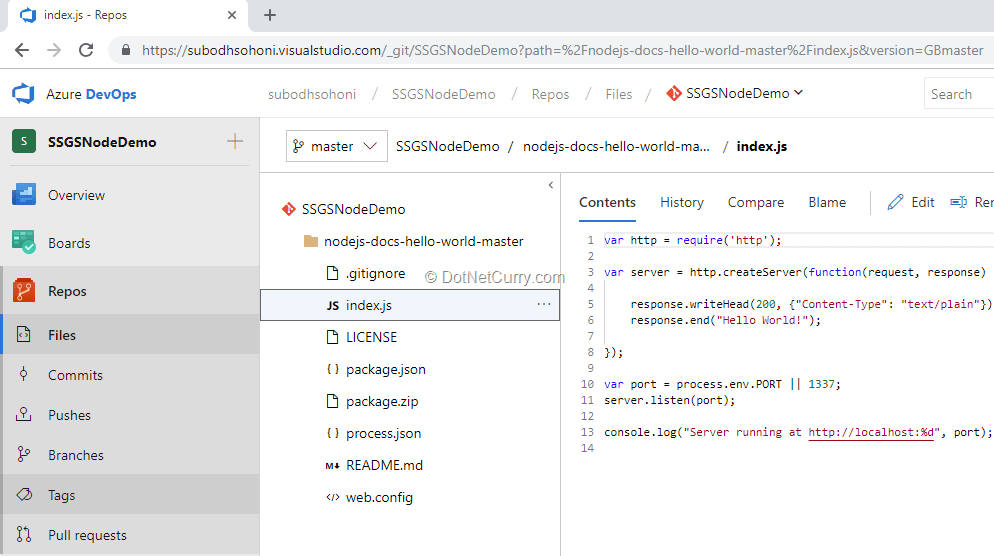 Using Azure Devops For Build And Deployment Of Nodejs Application Dotnetcurry