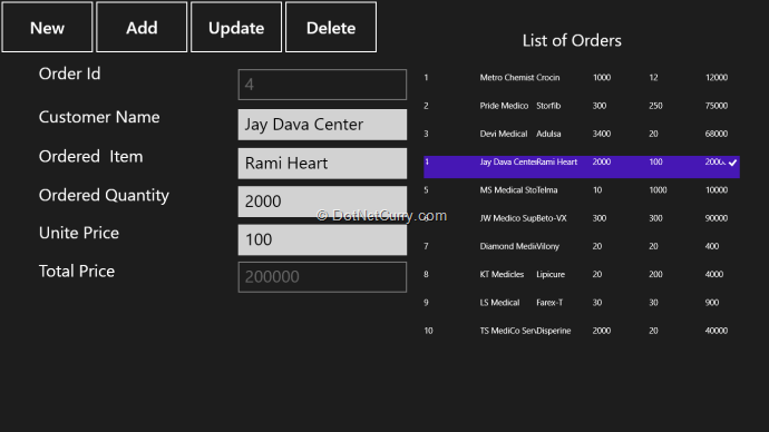 Performing Crud Operations Using Aspnet Web Api In Windows Store App Using C And Xaml